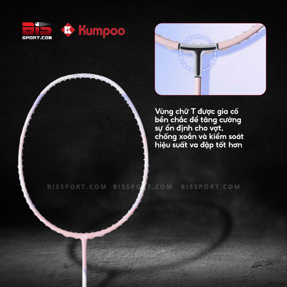 Vợt cầu lông Kumpoo Unicorn 2 Chính Hãng - Căng 13kg , Hồng Cực Đẹp, Đánh Cực Ngon, Đầm, Chắc